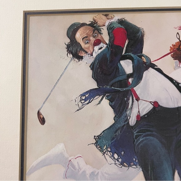 Art | Double Bogey Original Robert Owen Clown Art Signed Wit Coa | Poshmark